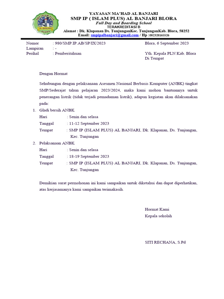 Surat Pln Pdf
