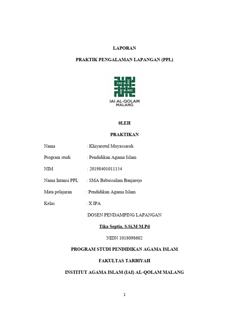 Laporan PPL Muyas Fiks | PDF