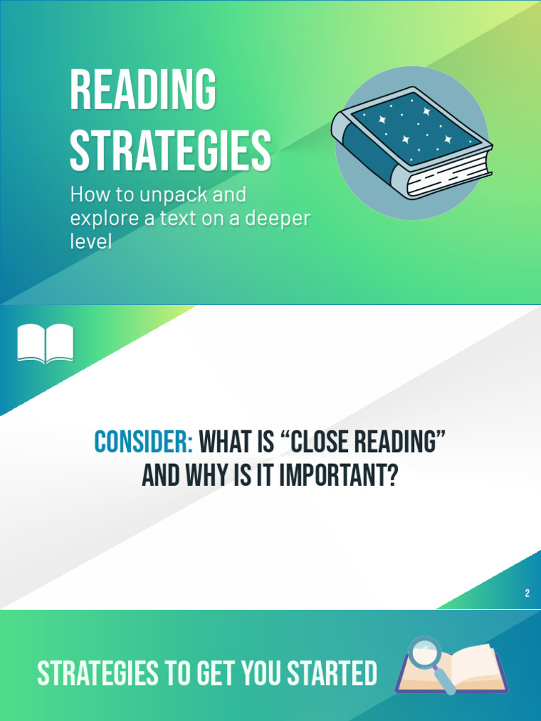 Reading Strategies Slides | PDF | Human Communication | Cognitive Science