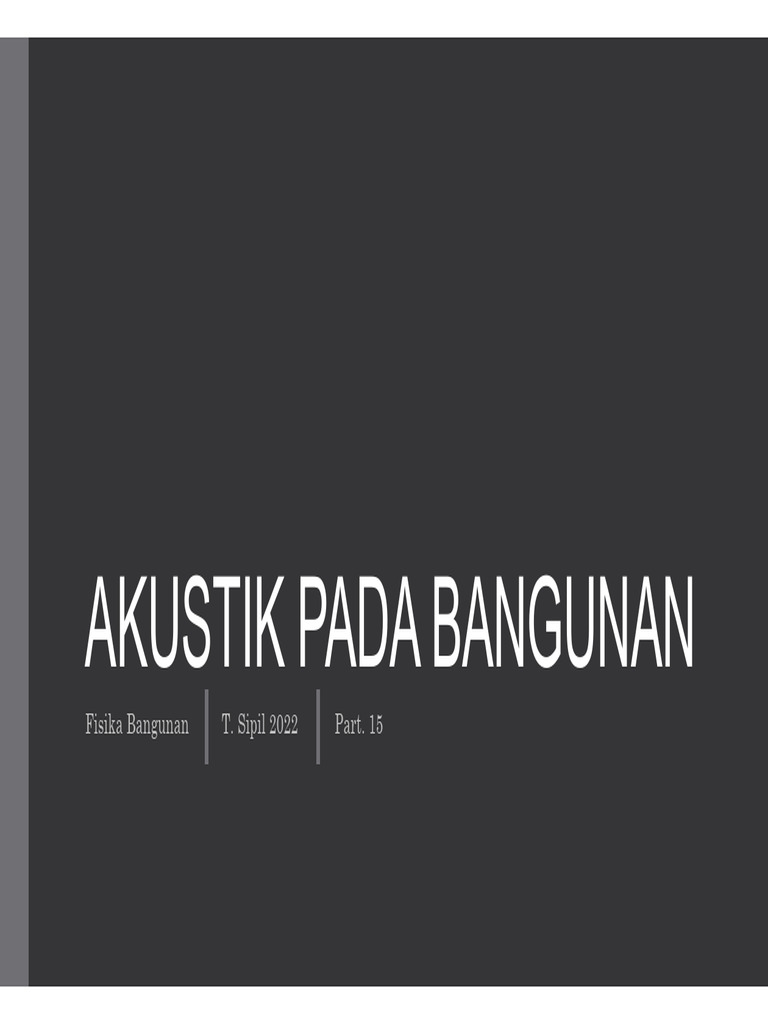 Akustik Pada Bangunan | PDF