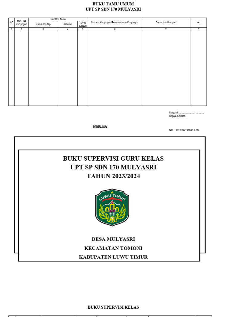 Buku Supervisi Kelas | PDF