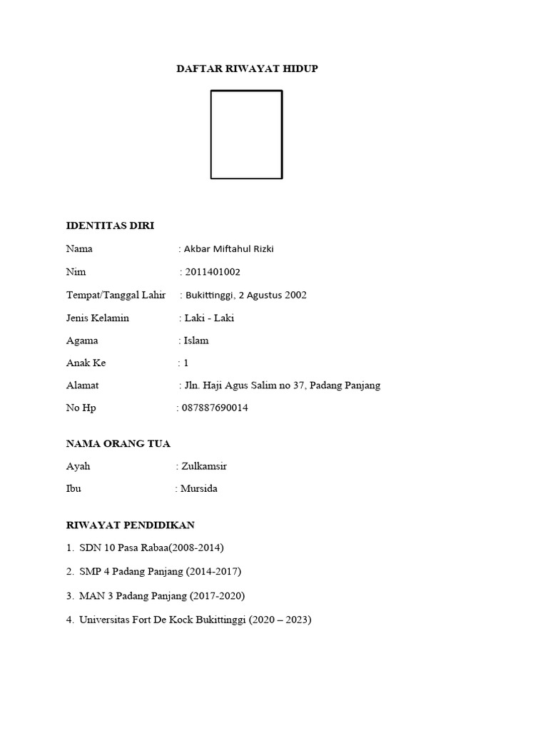 CV Akbar Miftahul Rizki | PDF | Perjalanan