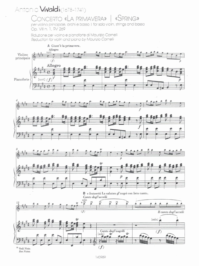 Vivaldi Spring Concerto - Complete | PDF