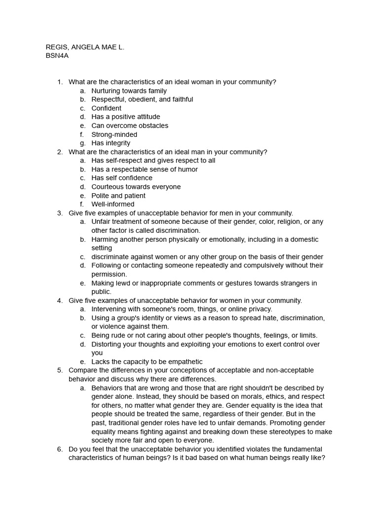 ASSIGNMENT 1 Gender and Society | PDF | Gender | Gender Studies