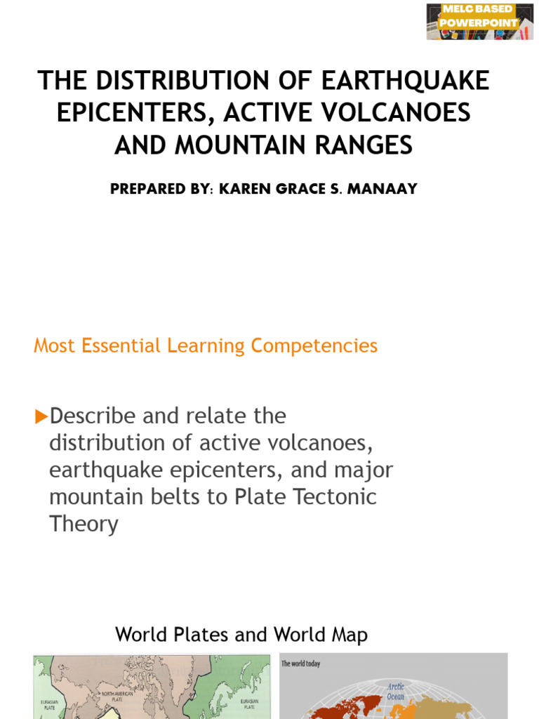 G10 Science Q1 W1 3 Distribution of Earthquake | PDF | Earth Sciences | Plate Tectonics