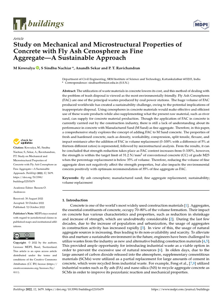 Buildings 12 01679 v2 | PDF | Concrete | Cement