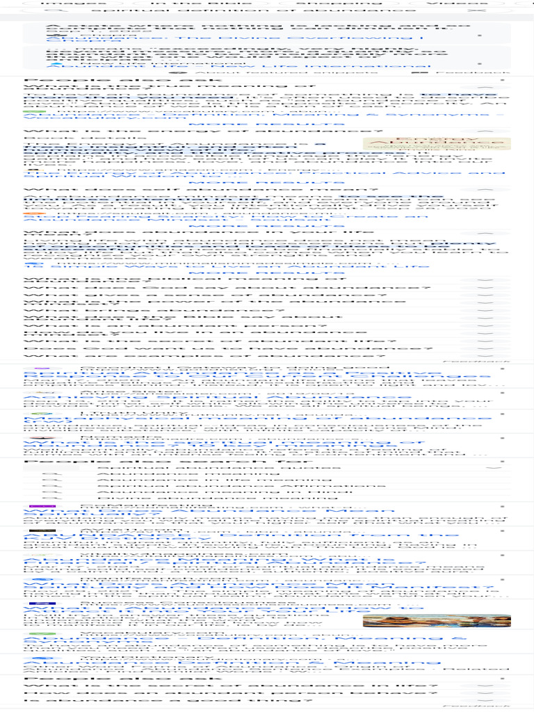 Spiritual Definition of Abundance - Google Search | PDF | Mindset ...