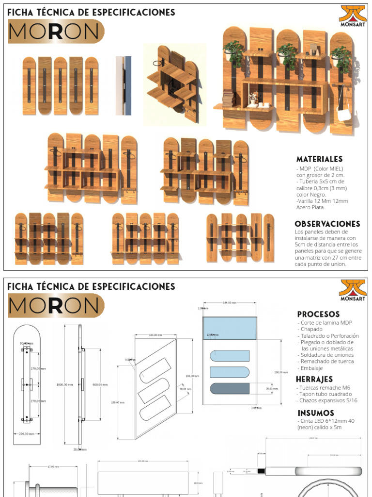 Ficha de Especificaciones Tecnicas Morom | PDF
