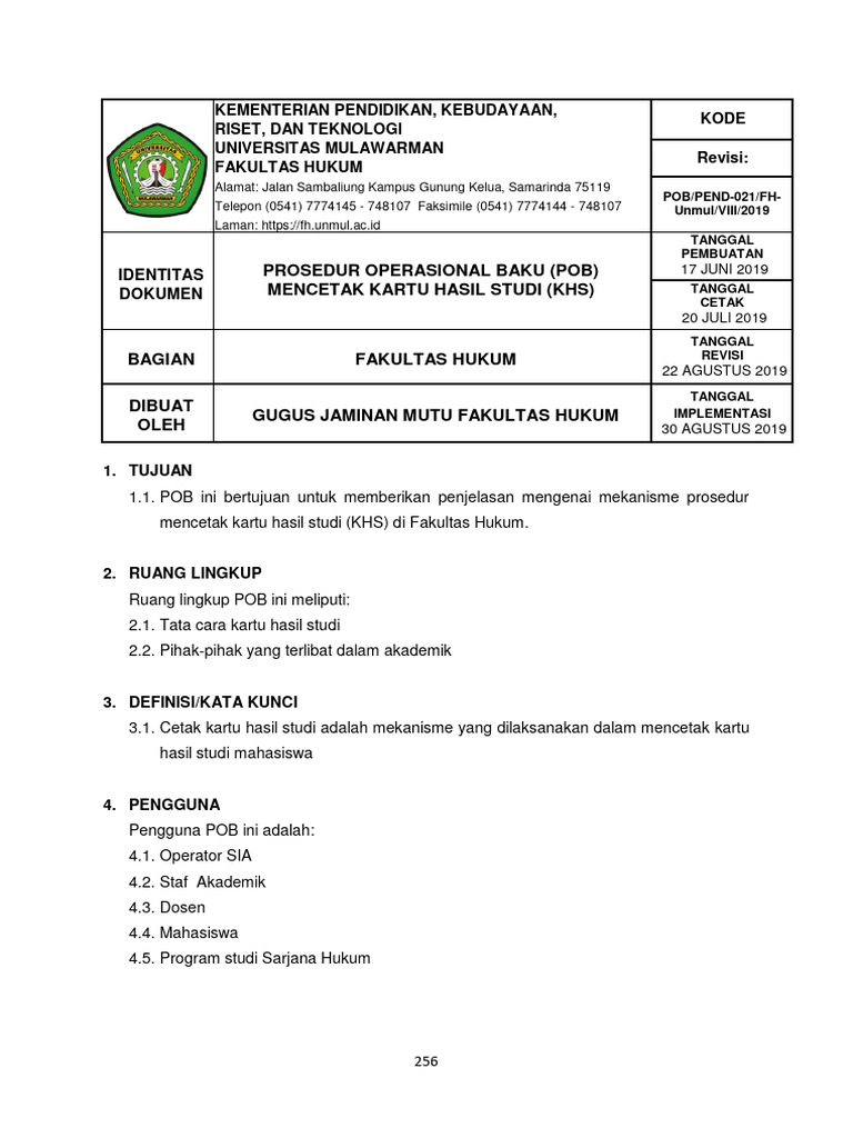 Mencetak Kartu Hasil Studi Khs | PDF