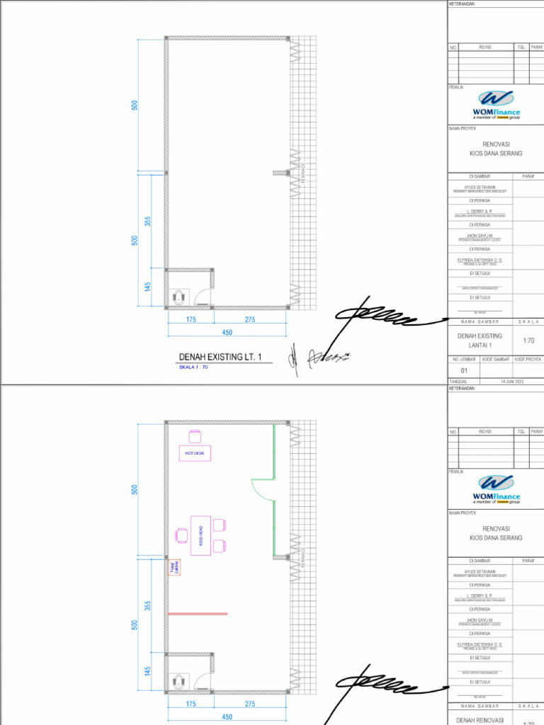 Layout Renovasi Kios Dana Serang (23!06!2023) - Signed-1 | PDF