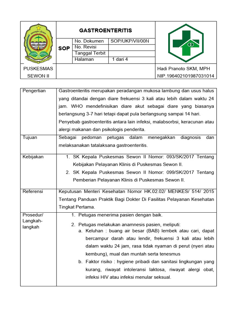 Spo Gastroenteritis | PDF
