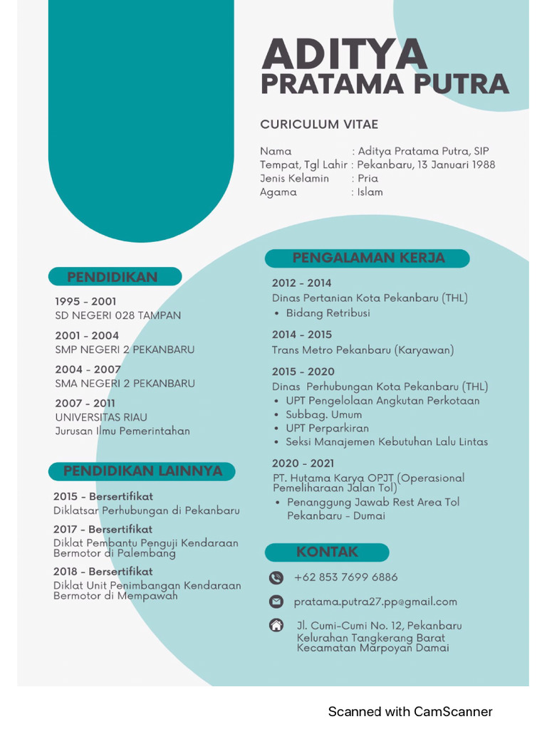 Dokumen Pendukung Aditya Pratama Putra | PDF