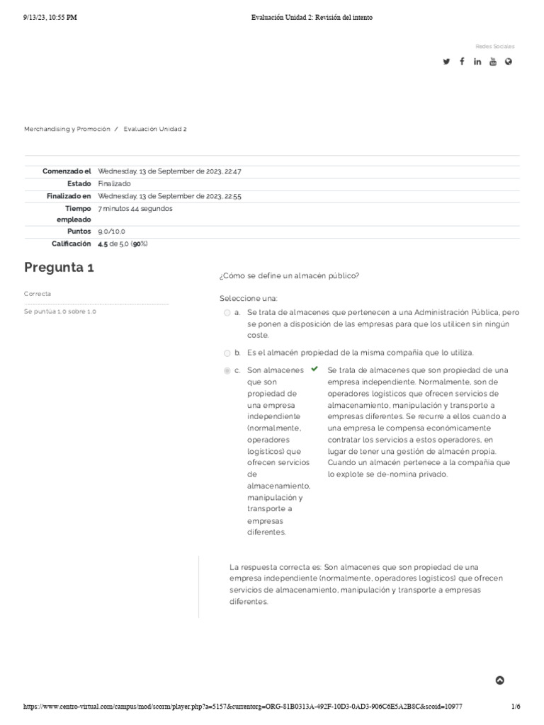 Evaluacion_ Unidad 2_ Logística | PDF | Inventario | Logística