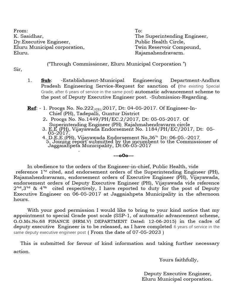 Request For AAS Increment in The D.E.E Scale | PDF