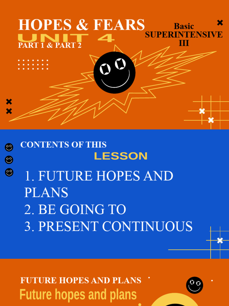 Future Hopes and Plans - Be Going To - Present Continuous - Will - Be ...