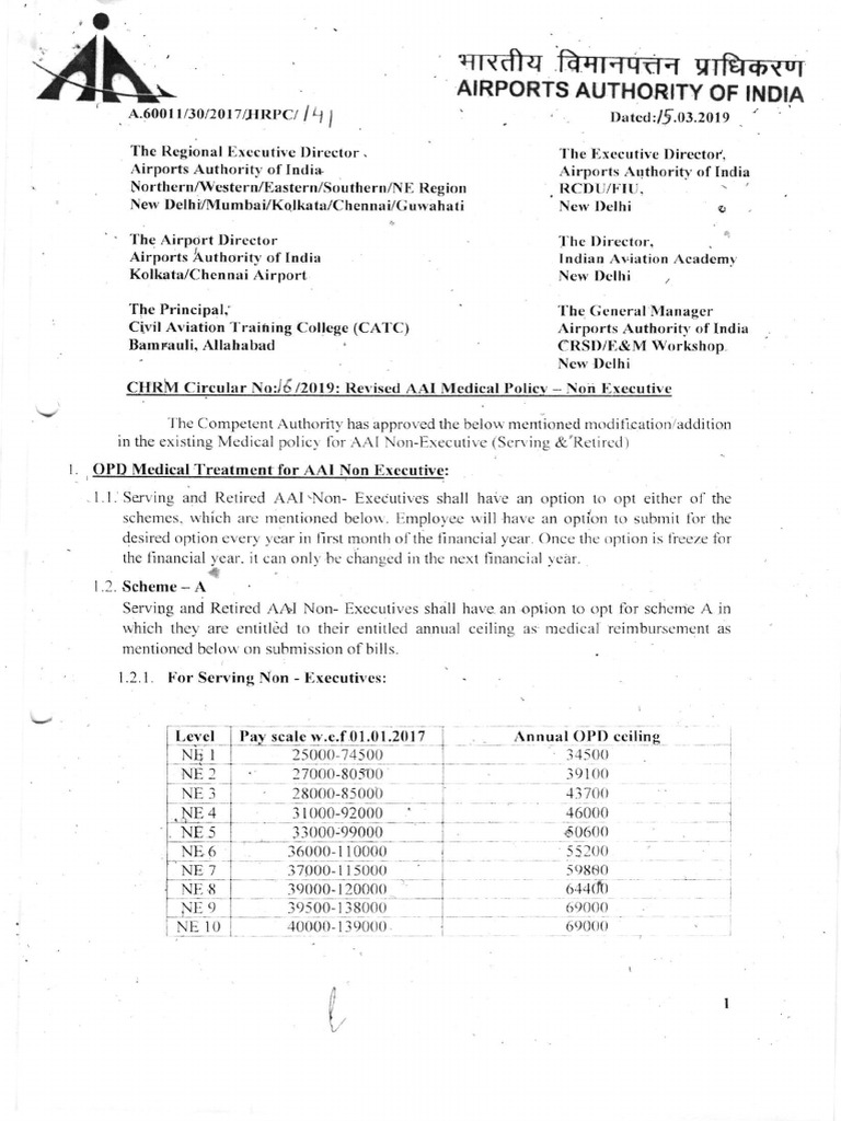 New Medical Policy - Non-Executives AAI | PDF