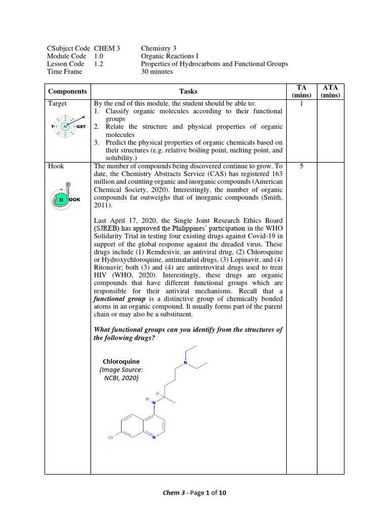 Understanding Hydrocarbons and Functional Groups | PDF | Chemical Bond ...