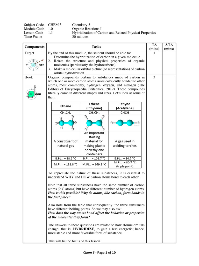 LG 1.1 Hybridization of Carbon and Related Physical Properties | PDF ... LG 1.1 Hybridization of Carbon and Related Physical Properties | PDF ...