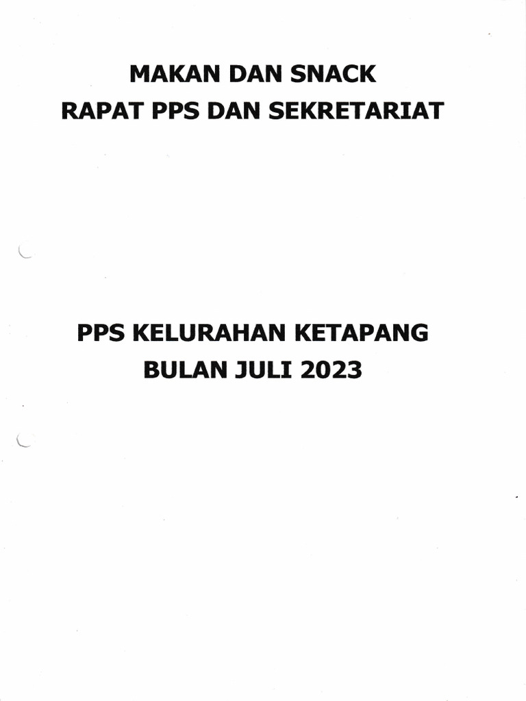 Rapat Kegiatan PPS 04 Juli 2023 | PDF