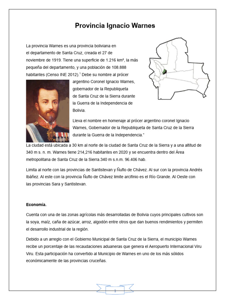 Provincia Warnes CORREGIDO 2 | PDF