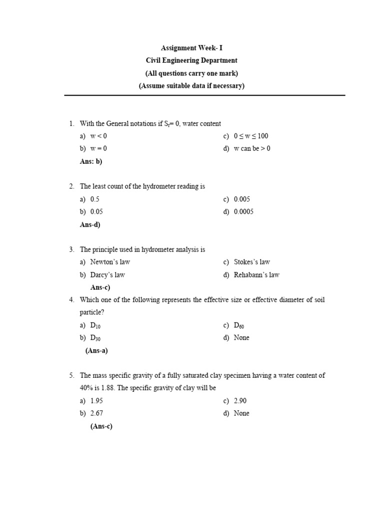 July 23 Week 1 Geotechnical Engineering | PDF July 23 Week 1 Geotechnical Engineering | PDF