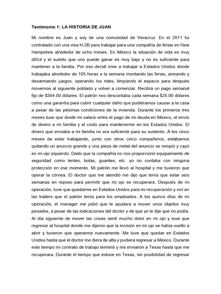 Testimonio 1 y Testimonio 2 | PDF | Relaciones personales, crianza y ...