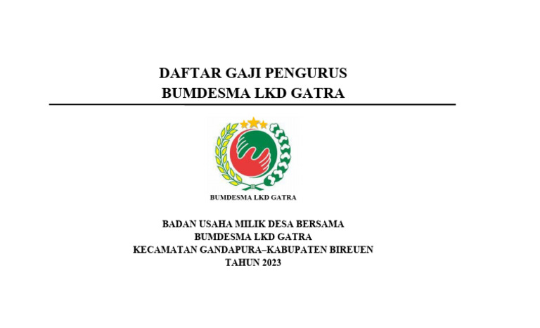 Sampul Daftar Gaji Landscape | PDF