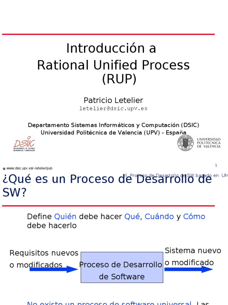 Intro RUP | PDF | Desarrollo de software | Ciencia de sistemas