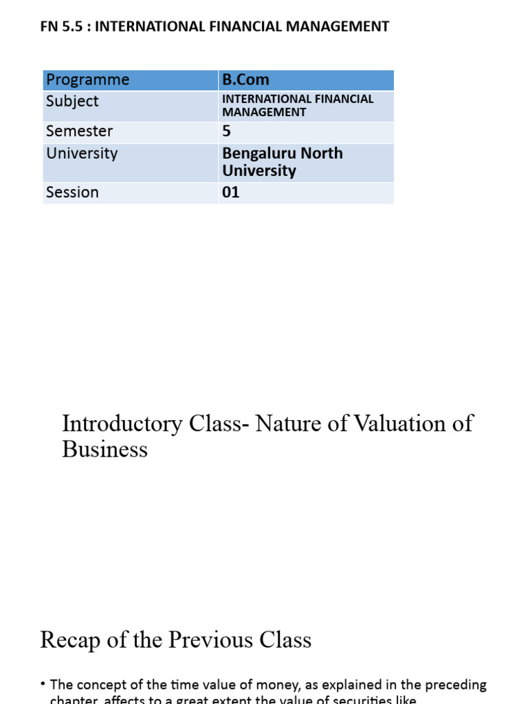 Ifm PPT-1 | PDF | Valuation (Finance) | Business Valuation