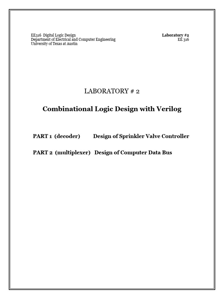 Lab2 Instructions | Download Free PDF | Logic Synthesis | Logic Gate