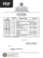 Grade 1 Class Program 2022-2023 | PDF | Schools | Teaching