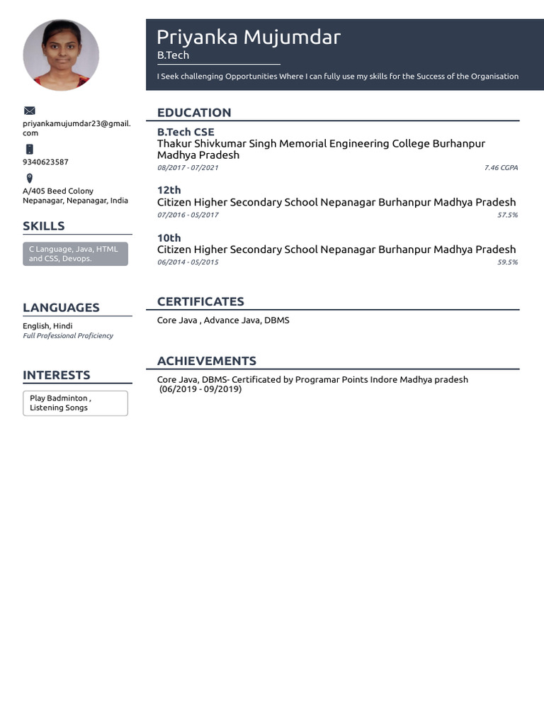 Priyanka's Resume | PDF