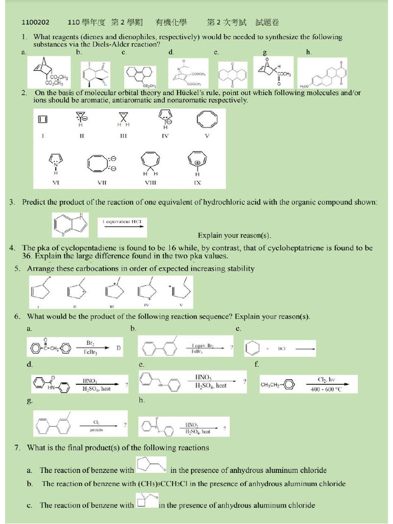 Organic Chemistry Final Exam | PDF