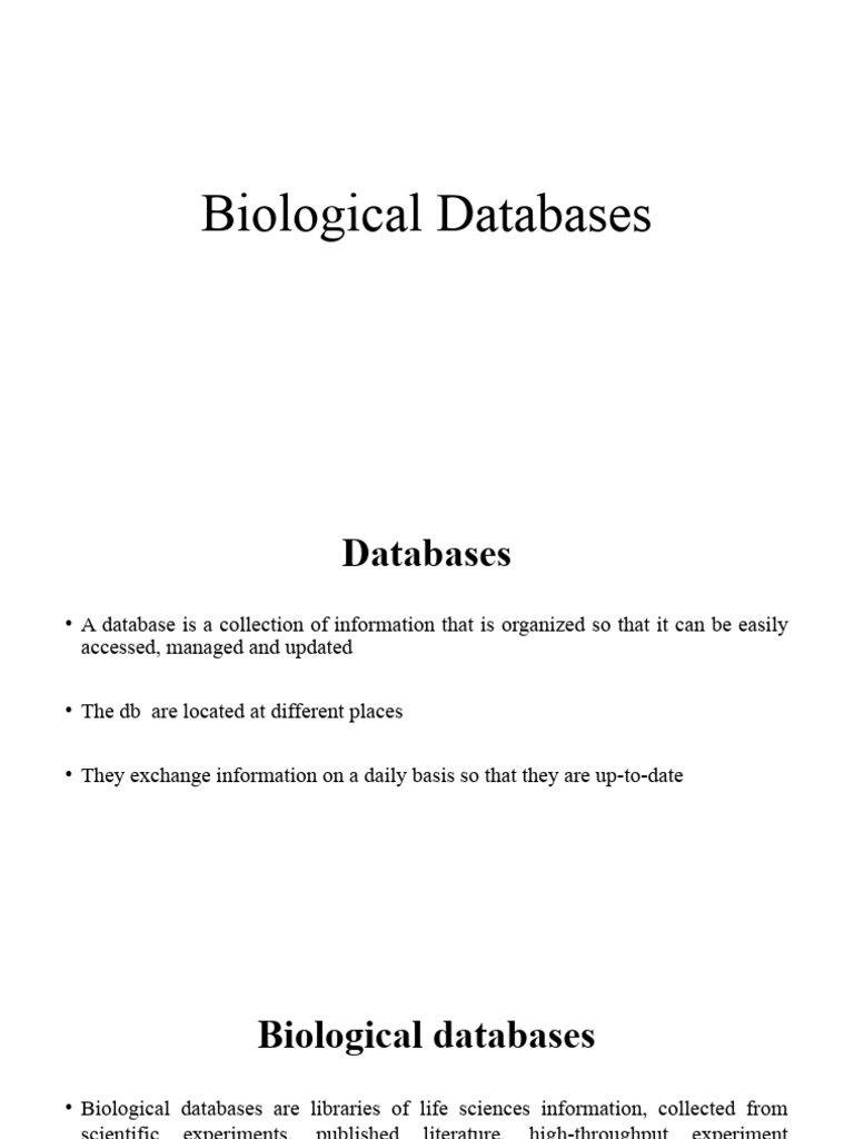 Biological Database 1 | PDF | Pub Med | National Center For ...