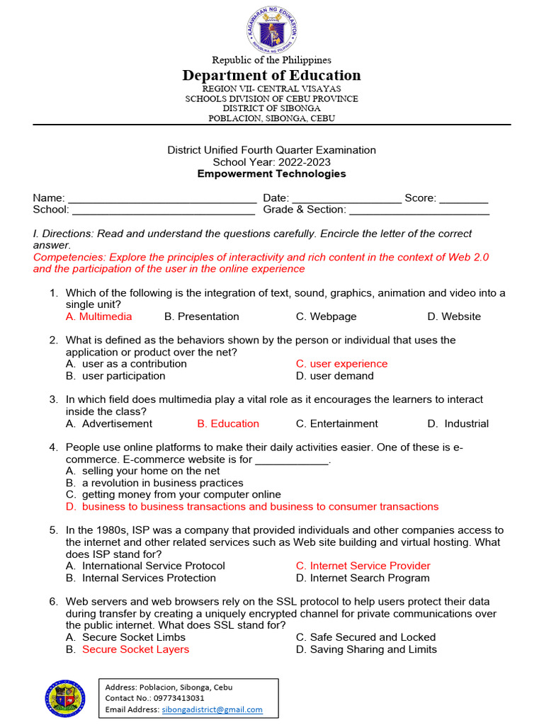 Empowerment Technologies - Mangyan Nhs-Dust-4th-Quarter | Download Free ...