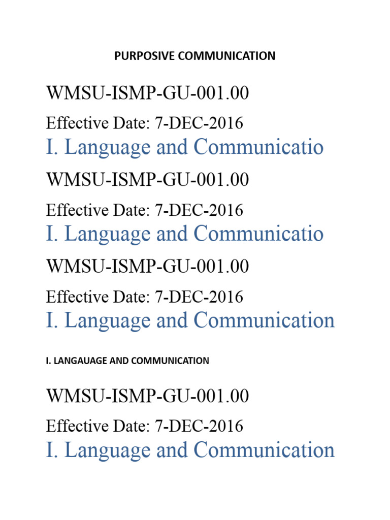 PURCOM | PDF | Communication | Nonverbal Communication
