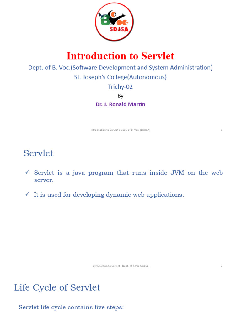 Introduction To Servlet Pdf Java Specification Requests Java Enterprise Platform 6386