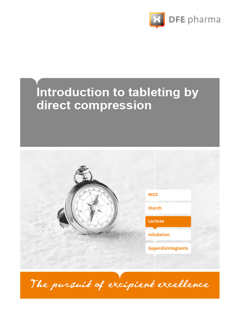 Introduction To Tableting by Direct Compression | PDF | Tablet (Pharmacy) | Chemistry