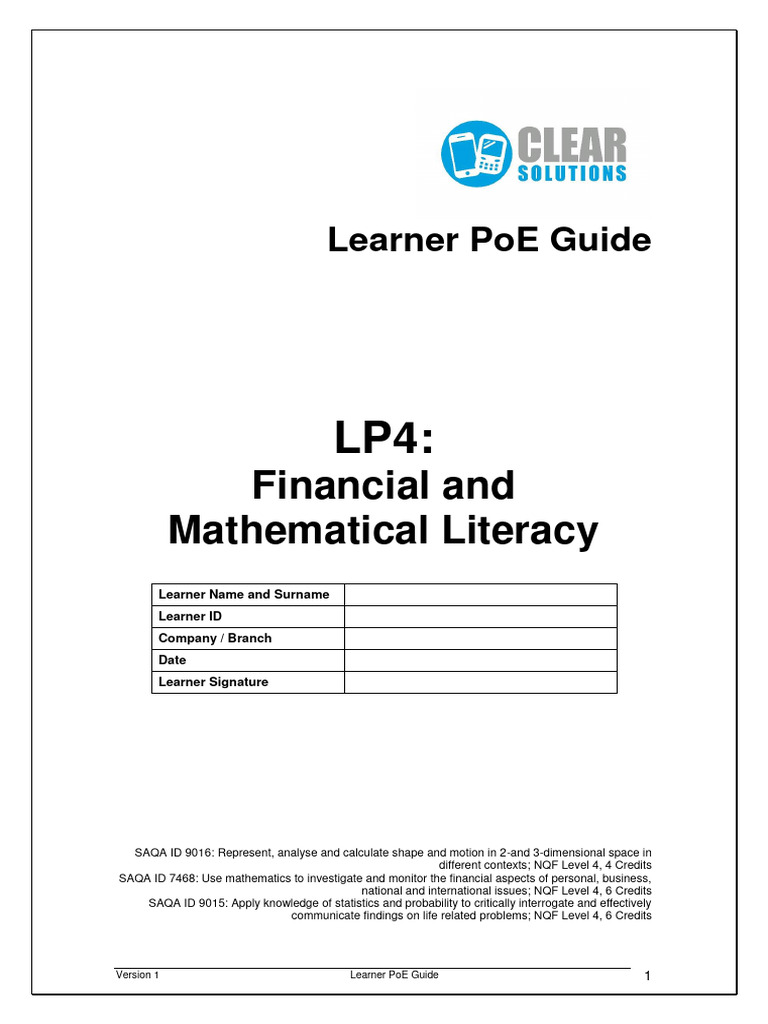 LP4 Learner PoE Guide | PDF | Educational Assessment | Learning