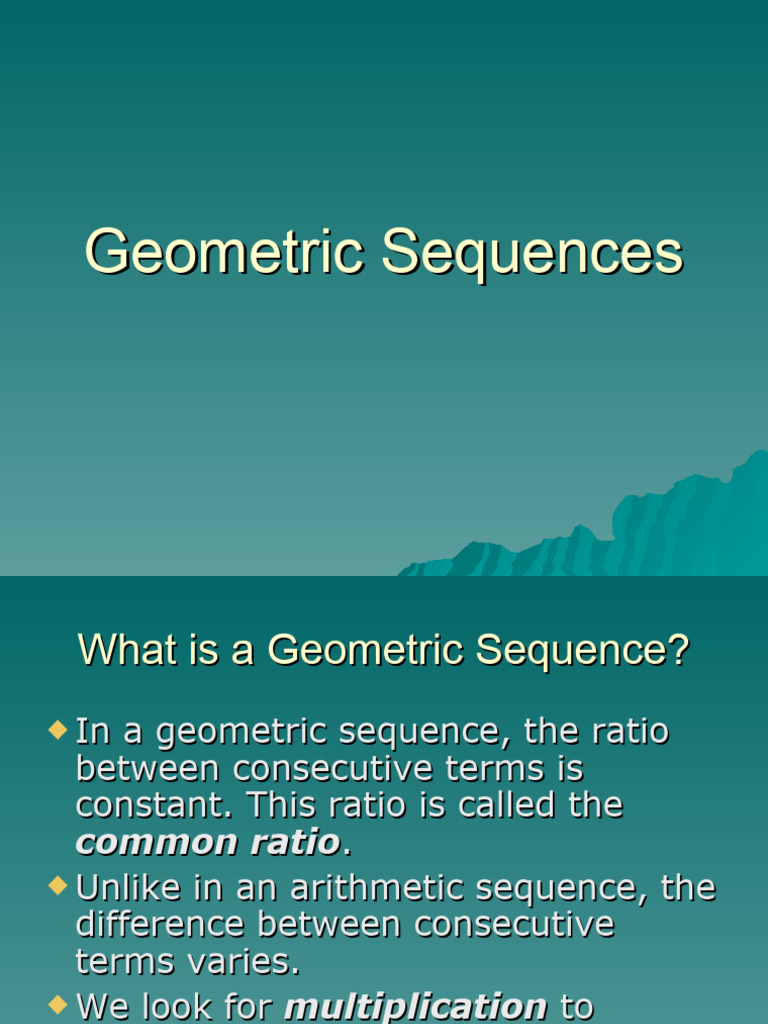 Geometric Sequences | Download Free PDF | Mathematics | Mathematical ...