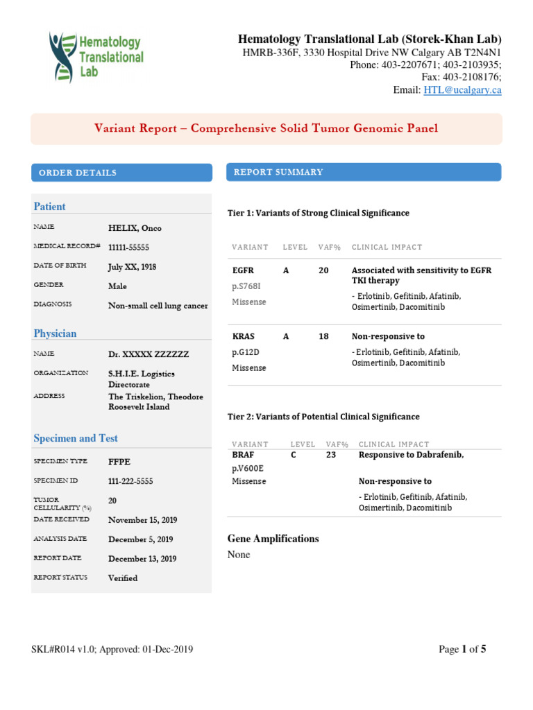 Solid-Tumor-NGS-profiling-sample-report | PDF | Epidermal Growth Factor ...