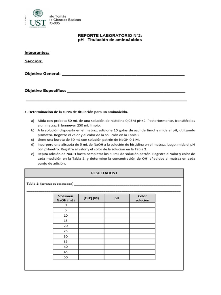 Reporte GuÃ - A Laboratorio - PH y Titulacion | PDF | Solución tampón | Valoración