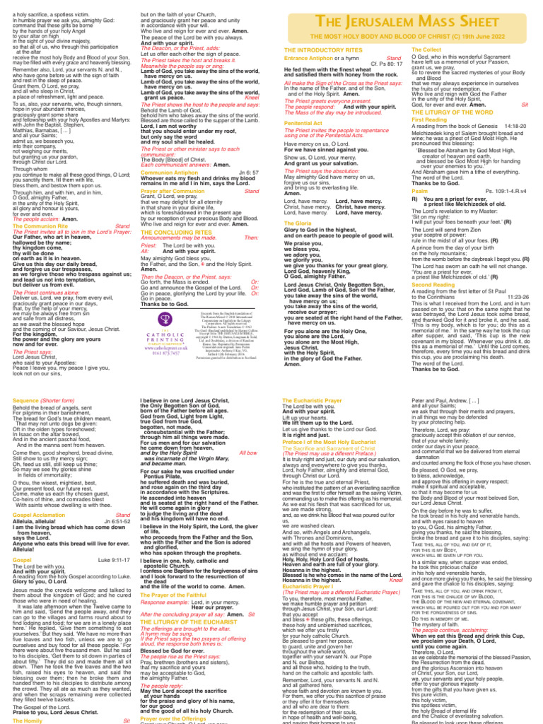 JMS Corpus Christi | Download Free PDF | Eucharist | Jesus