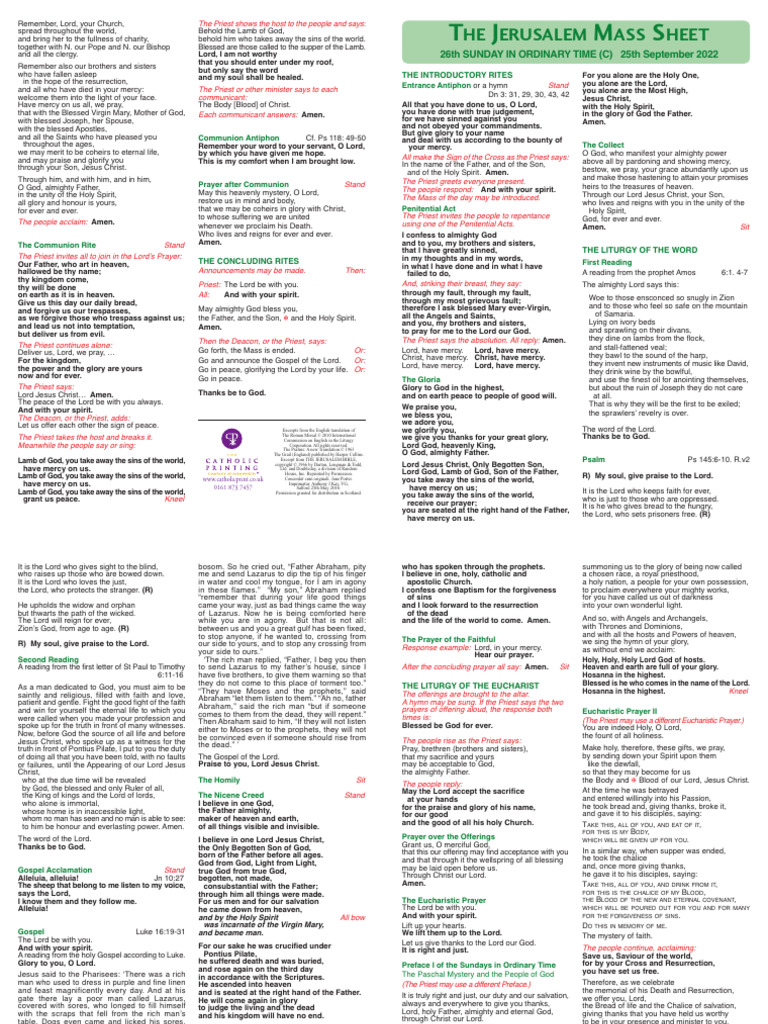 JMS 26ot | PDF | Eucharist | Jesus