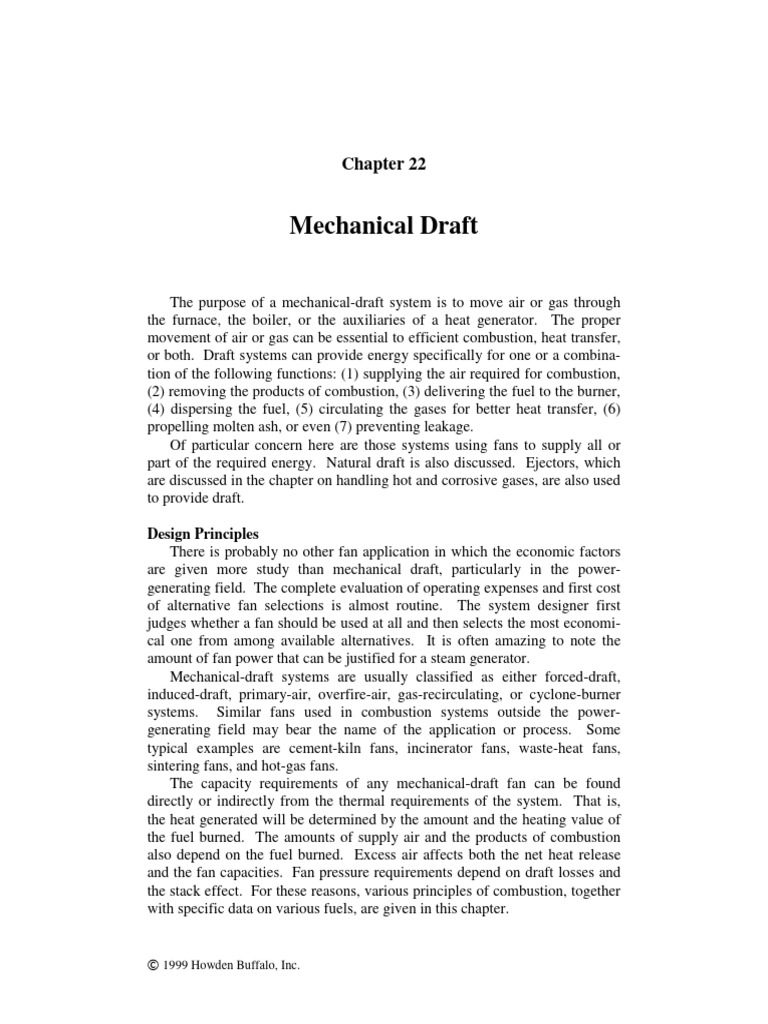 Mechanical Draft: Design Principles | PDF | Boiler | Combustion