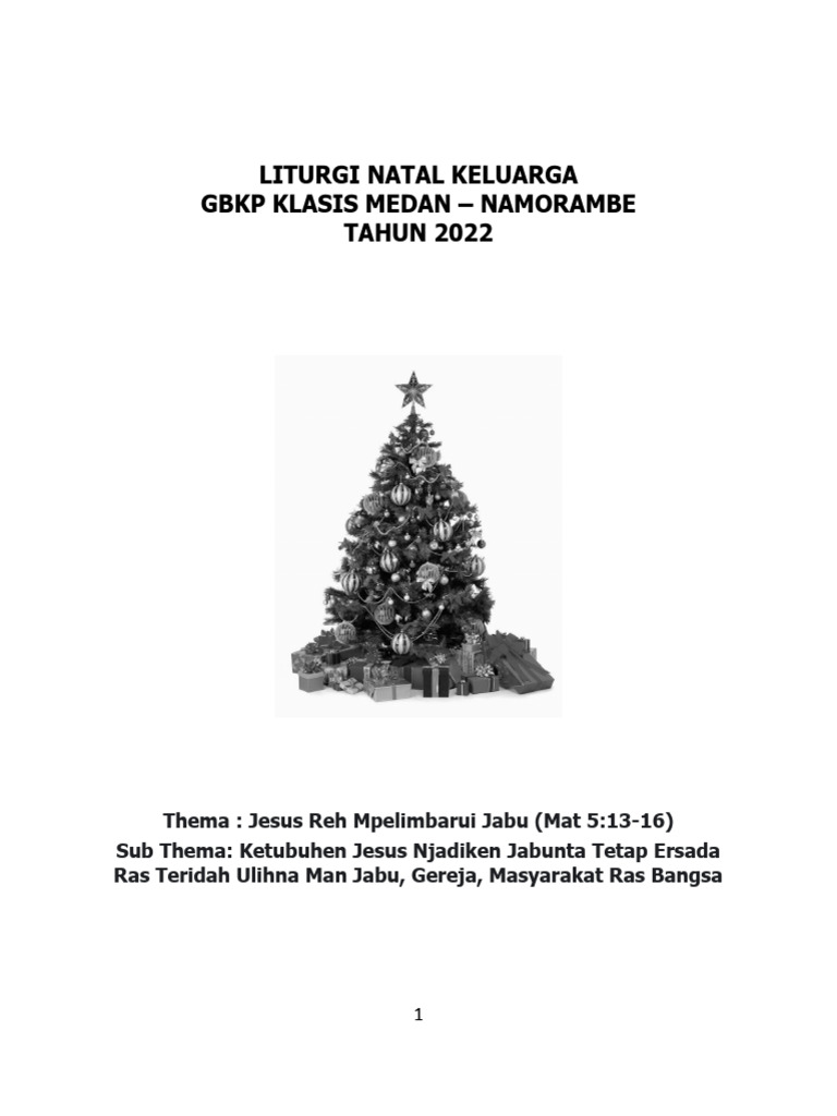 LITURGI NATAL KELUARGA 2022 MENARA Ok | PDF