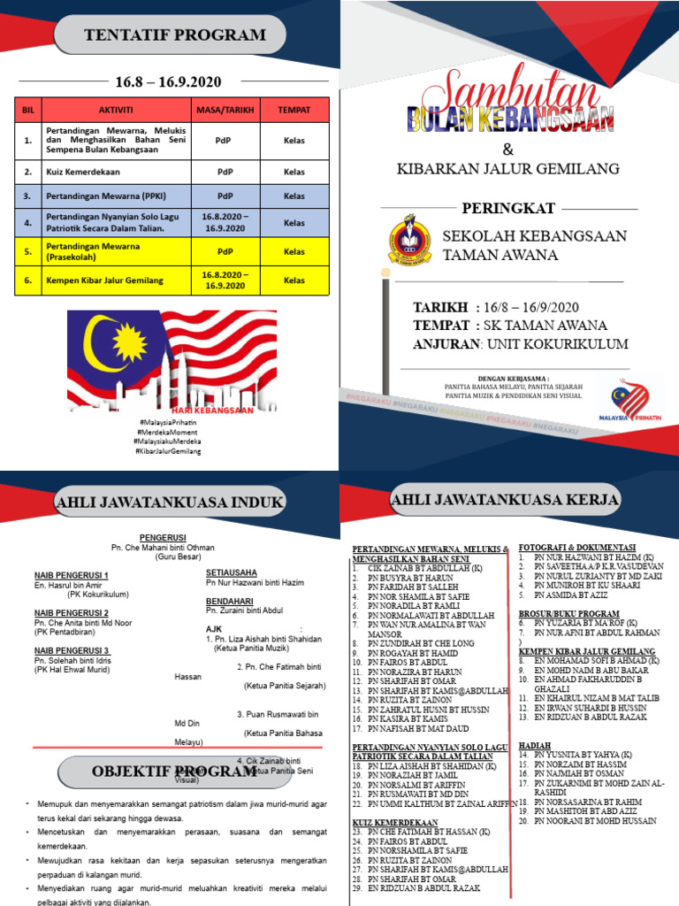 Buku Program Sambutan Hari Kebangsaan | PDF