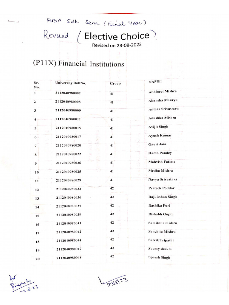 Elective Choice Revised | PDF
