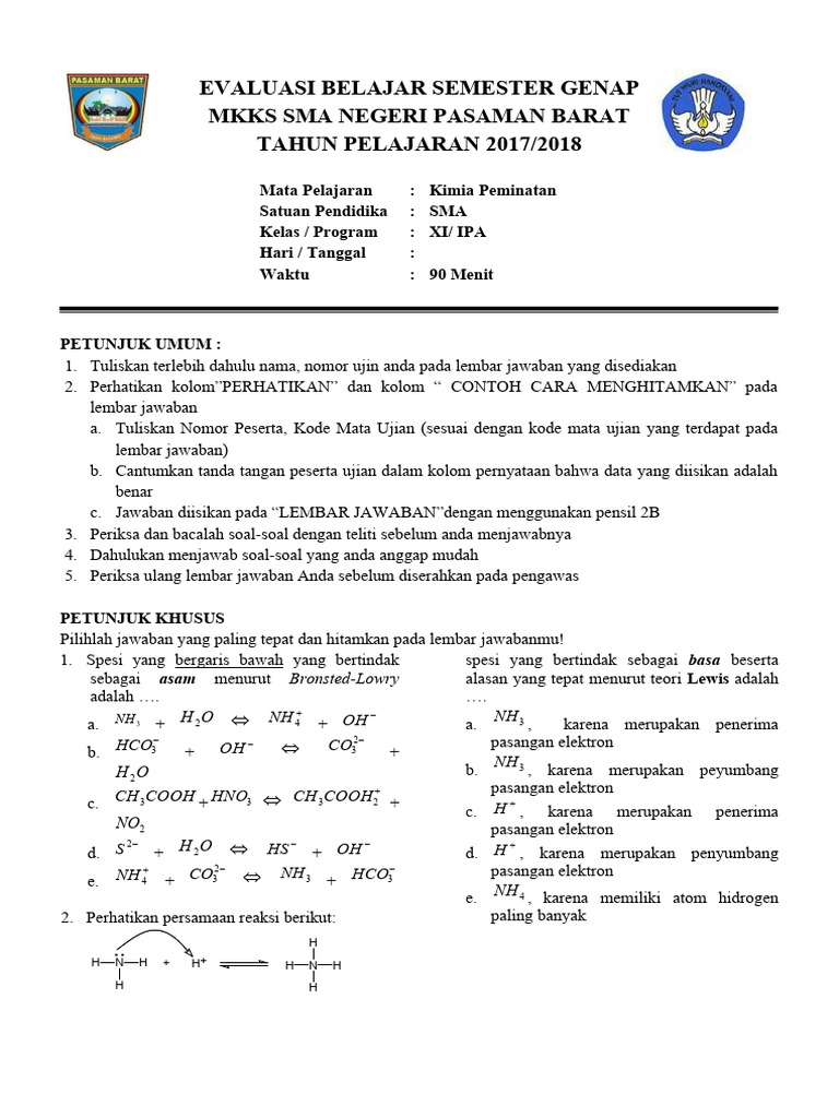 Soal Sem 2 2018 | PDF