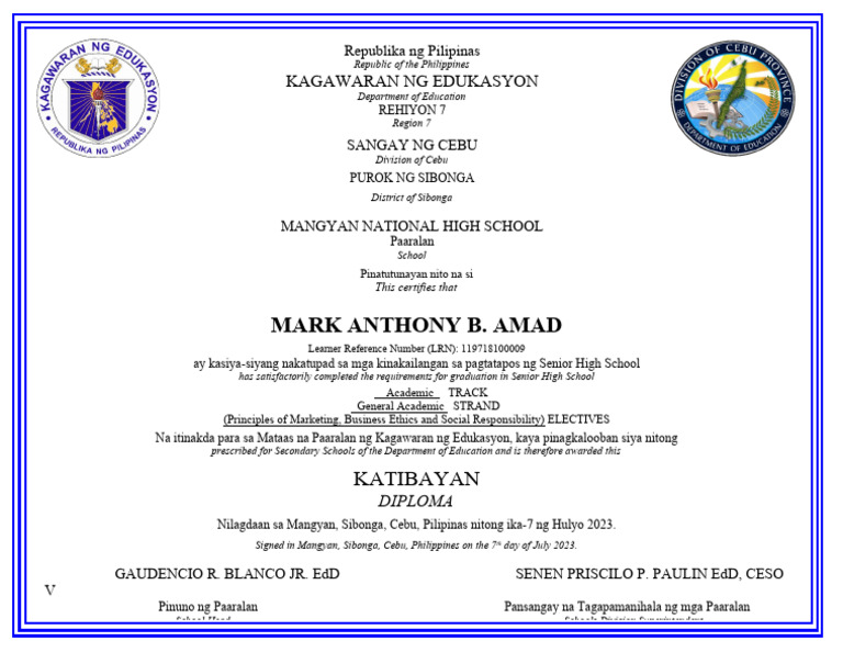 Diploma SHS Edited | PDF